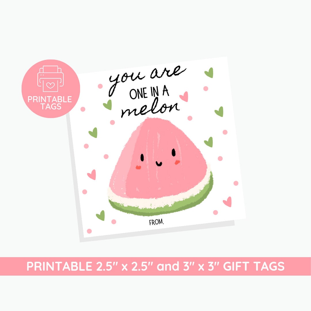 Teacher Appreciation Gift Tags: One in a Melon (digital Download) - Etsy
