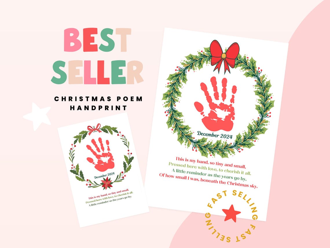 Christmas Nativity Handprint Art: Keepsake Poem (digital Download) - Etsy