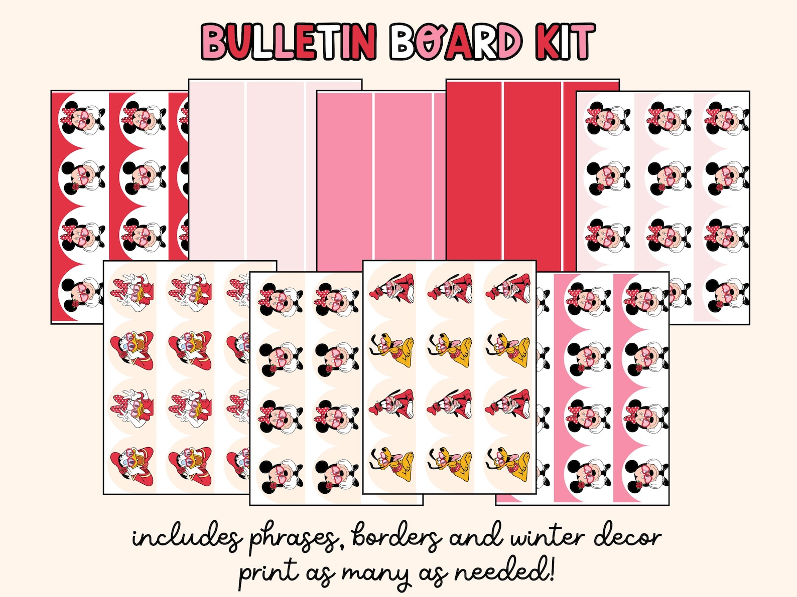 Valentine's Day Bulletin Board Kit: February Classroom Decor (printable ...