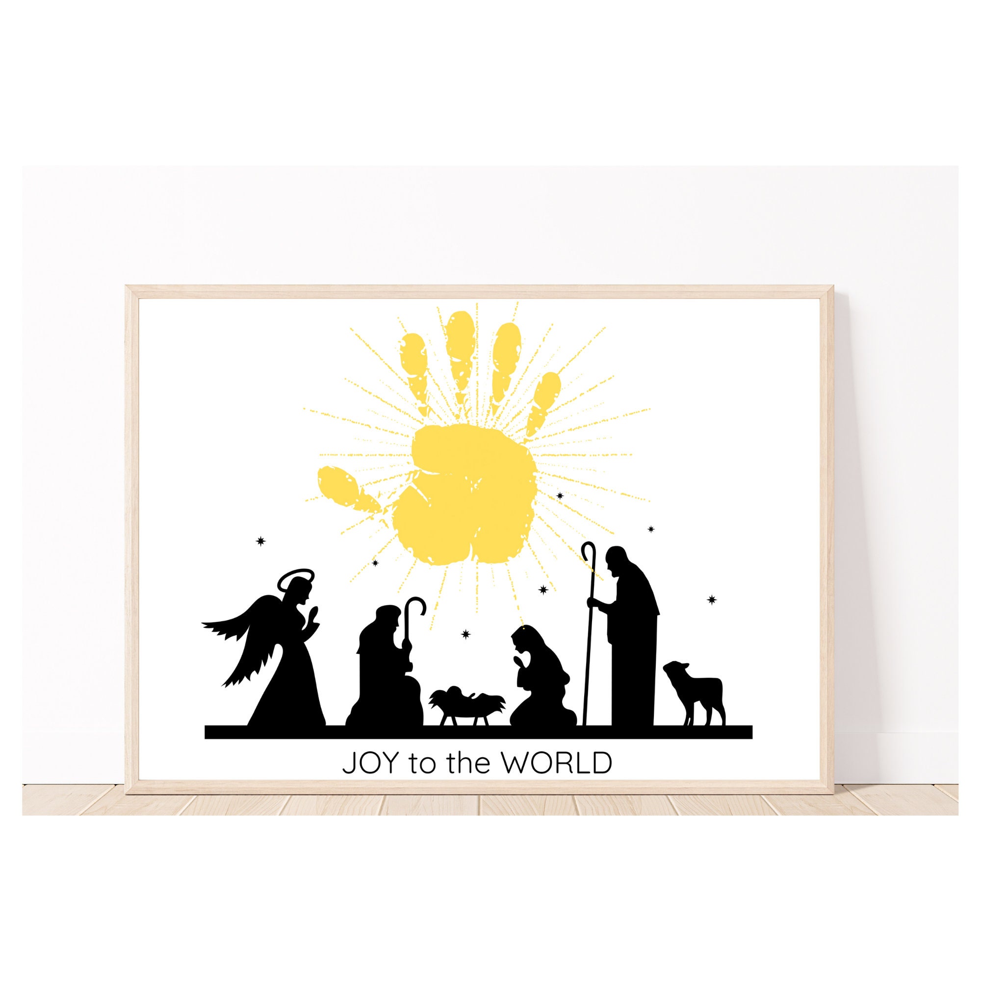 Printable Nativity Christmas Handprint Art Craft Sunday - Etsy