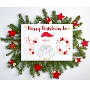 Printable Christmas Handprint Art Craft | Handprint Christmas Craft ...