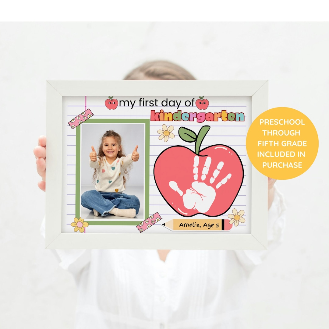 First Day of School Handprint Craft | Back to School Printable | Memory ...