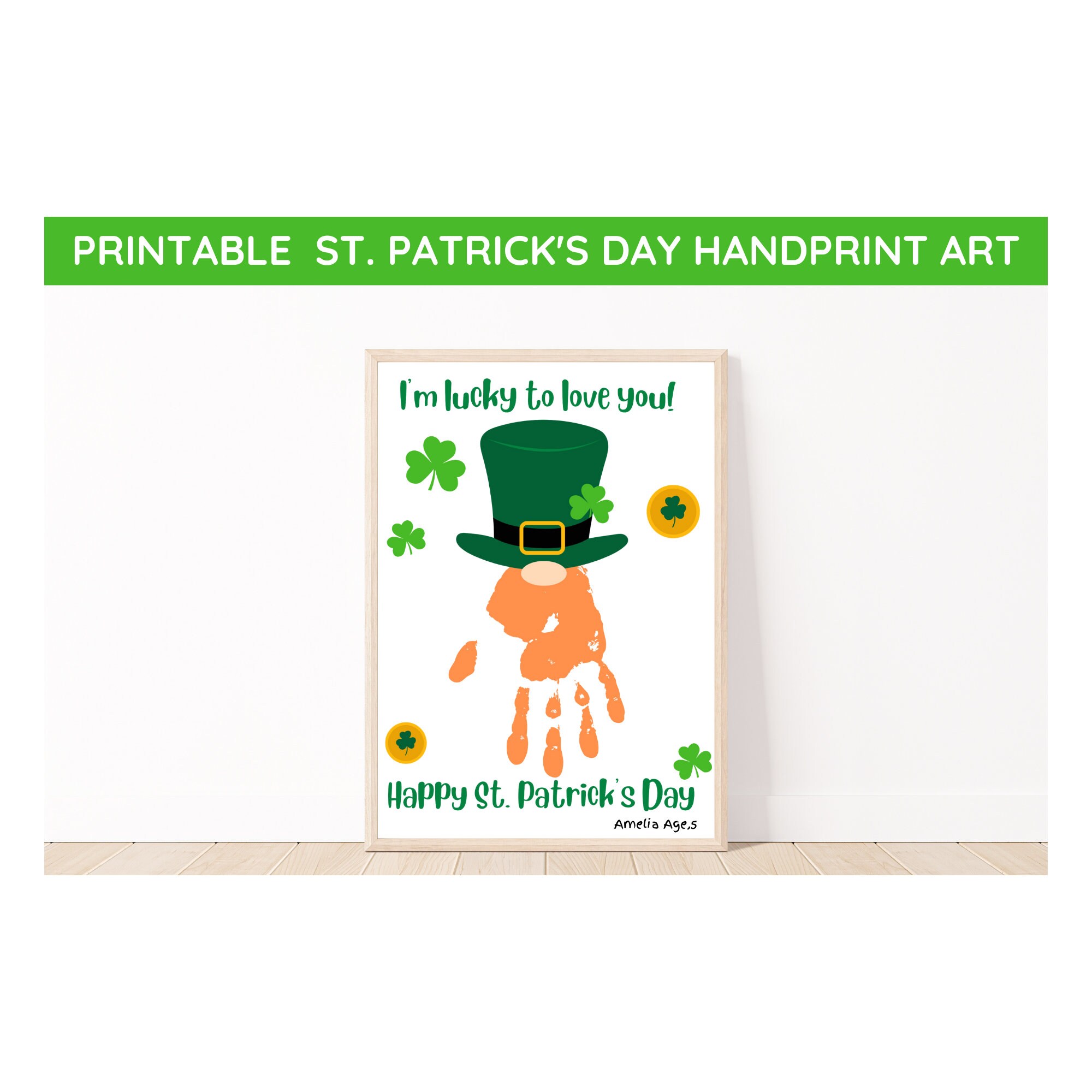 St Patrick's Day Handprint Art St Patricks Day Art Diy Kid Craft Baby ...