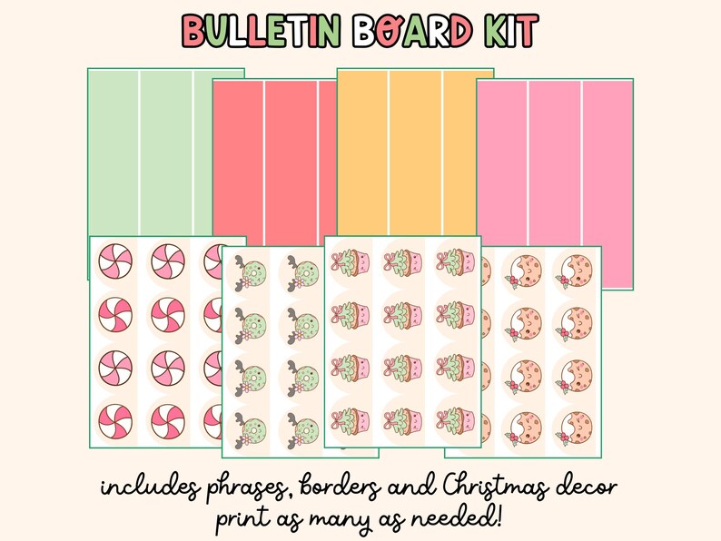Christmas Bulletin Board Kit: Editable Winter Classroom Decor (digital ...