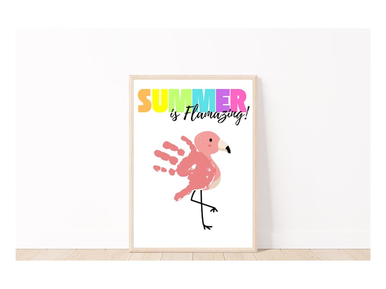 Flamingo Handprint Craft for Kids Summer Handprint Craft Summer Craft ...