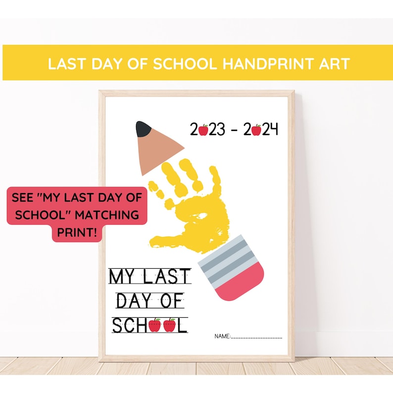 First Day of School Handprint Craft: Keepsake Printable (digital ...