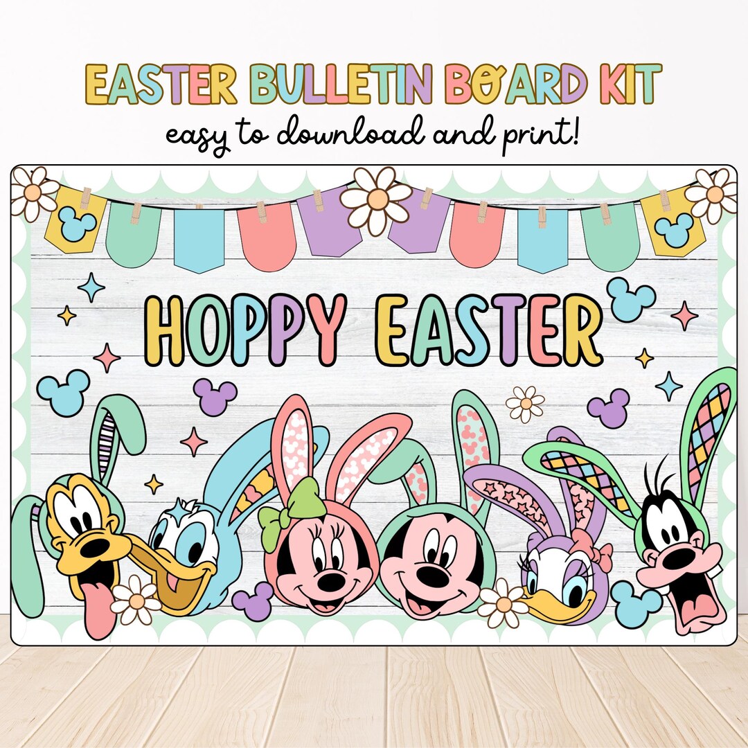 Easter Bulletin Board Kit, Spring Classroom Decor, Printable Easter ...