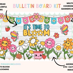 Spring Bulletin Board Kit | Printable Classroom Decor | March & April ...