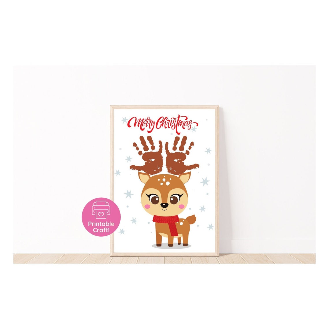 Printable Christmas Handprint Art Craft Christmas Preschool Activities ...