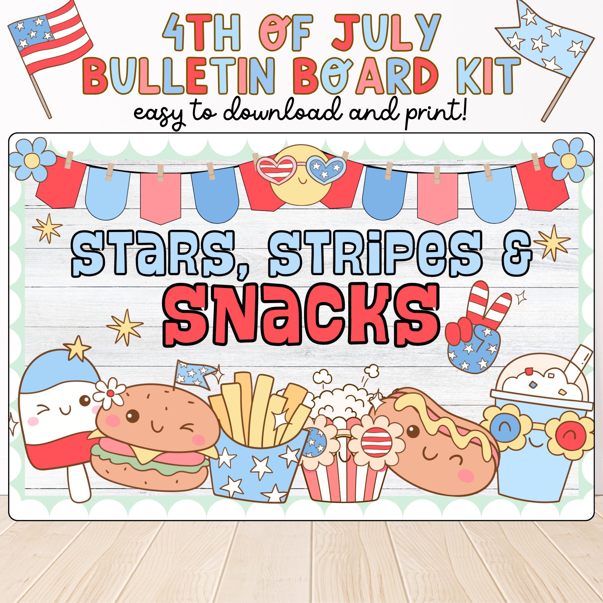 4th of July Bulletin Board Kit: Patriotic Classroom Decor (digital ...
