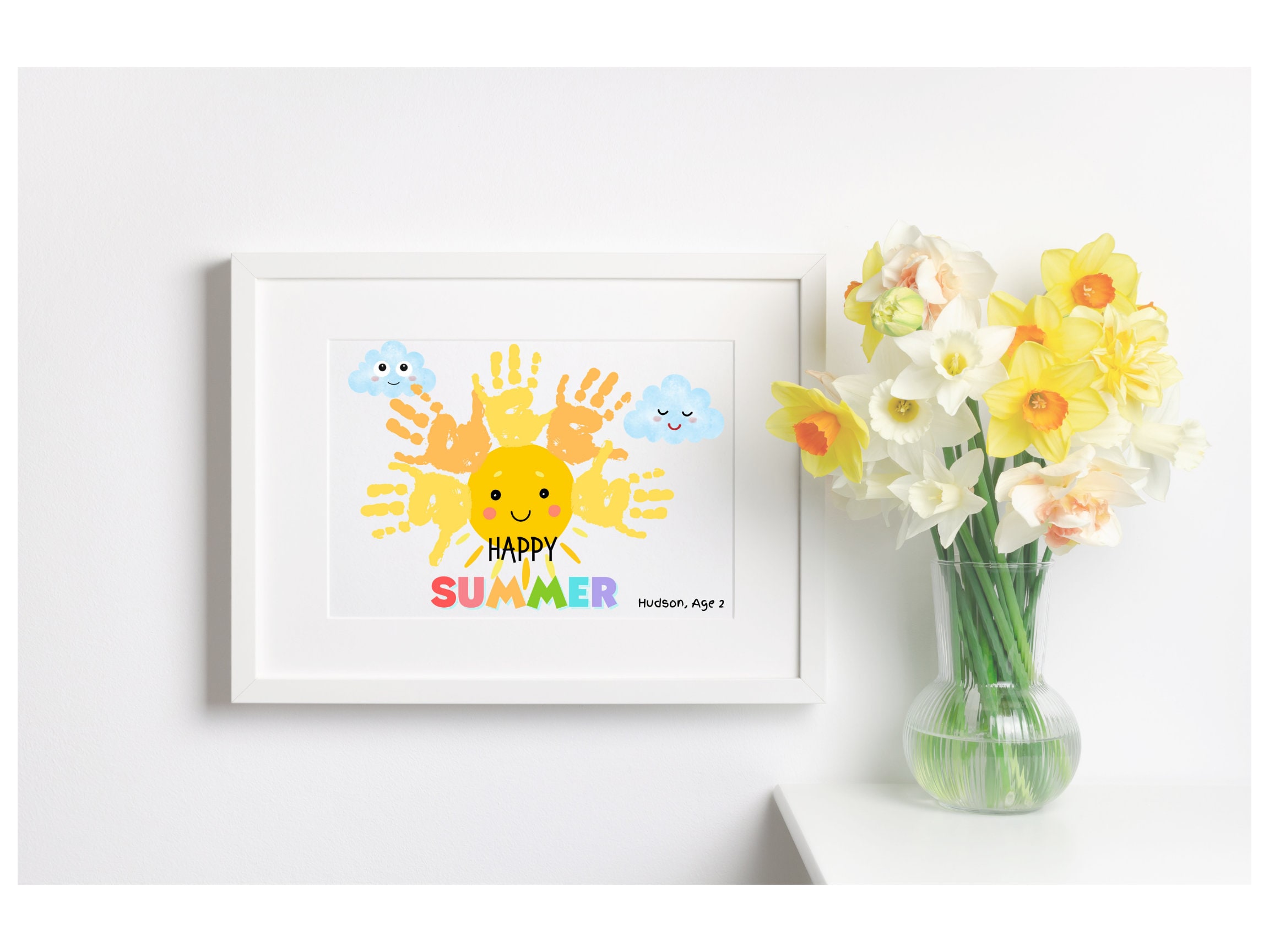 Sun Handprint Art: Summer Craft Project (PDF) - Etsy