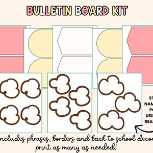 Popcorn Back to School Bulletin Board Kit: Classroom Door Decor (PDF ...