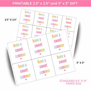 Have a Sweet Summer | End of School Year Gift Tag | Last Day of School ...