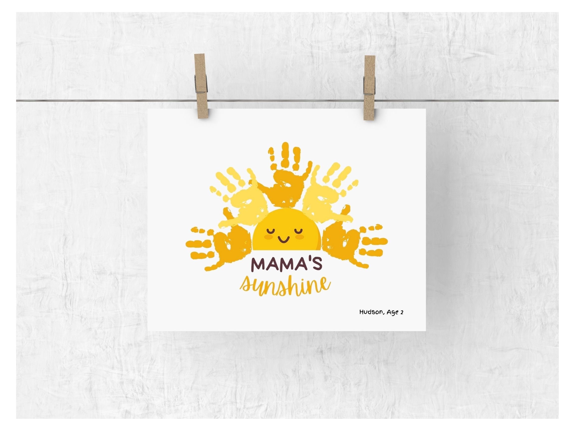 Mothers Day Crafts Preschool Printables You Are My Sunshine Handprint ...