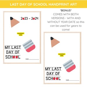 Last Day of School Handprint Craft Preschool Graduation Memory Keepsake ...