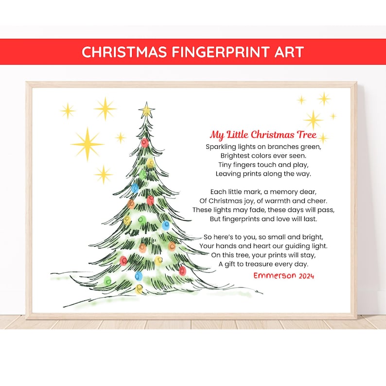 Christmas Handprint Poem Art: Keepsake Tree (digital Download) - Etsy