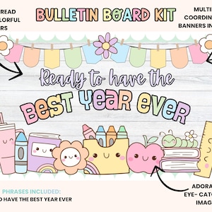 Groovy Classroom Decor: Back to School Bulletin Board Kit (digital ...