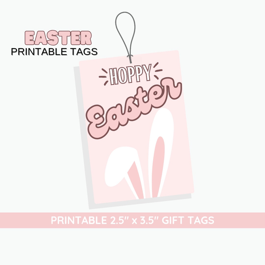 Hoppy Easter Gift Tags: Printable Bunny Treat Tags (PDF) - Etsy
