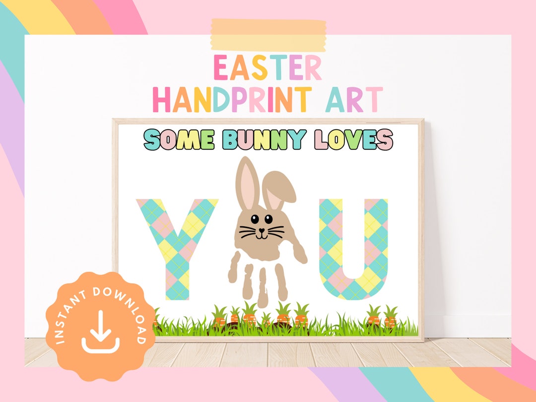 Easter Printable, Easter Bunny Craft, Kids' Footprint Keepsake, Easter ...