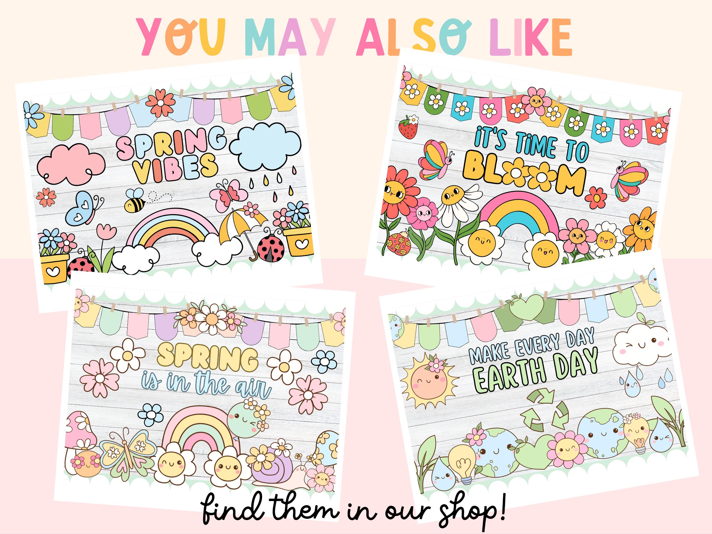 Spring Bulletin Board Kit: Printable Classroom Decor (digital Download ...
