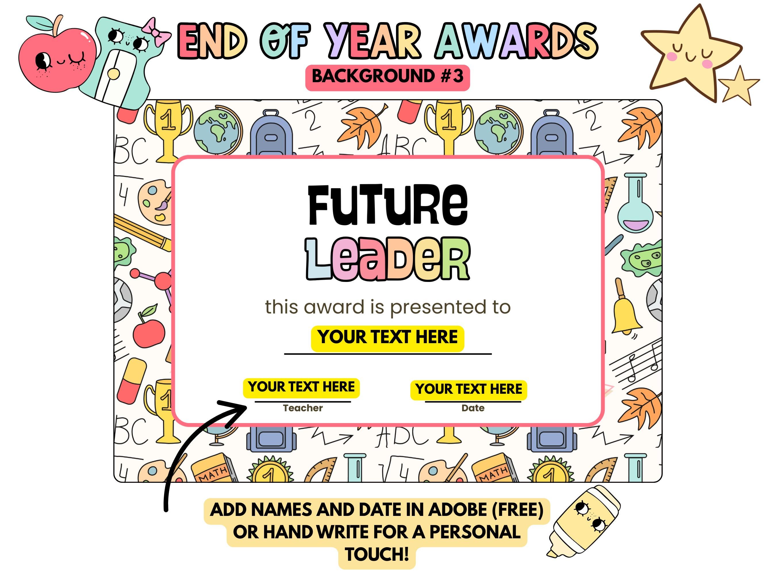 End of Year Student Award Certificates: Printable Classroom Recognition ...