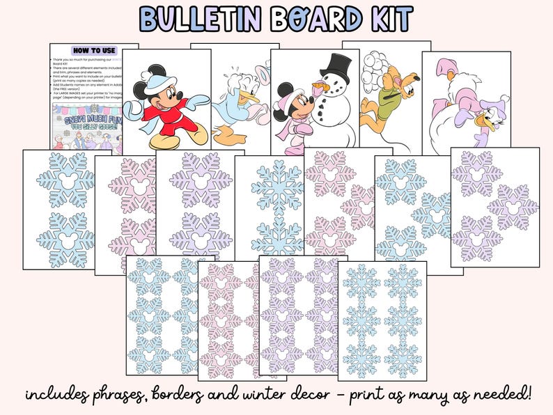 Snow Much Fun Winter Bulletin Board Kit: January Themed Classroom Decor ...