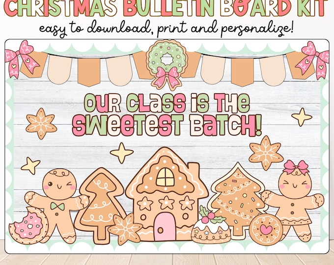 Gingerbread Bulletin Board | Christmas Classroom Decor | Holiday ...