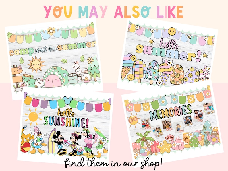 Summer Bulletin Board Kit: End of Year Classroom Decor (digital ...