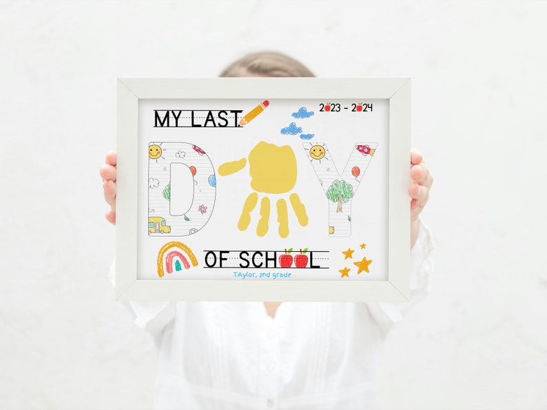 Last Day of School Handprint Craft Preschool Graduation Memory Keepsake ...
