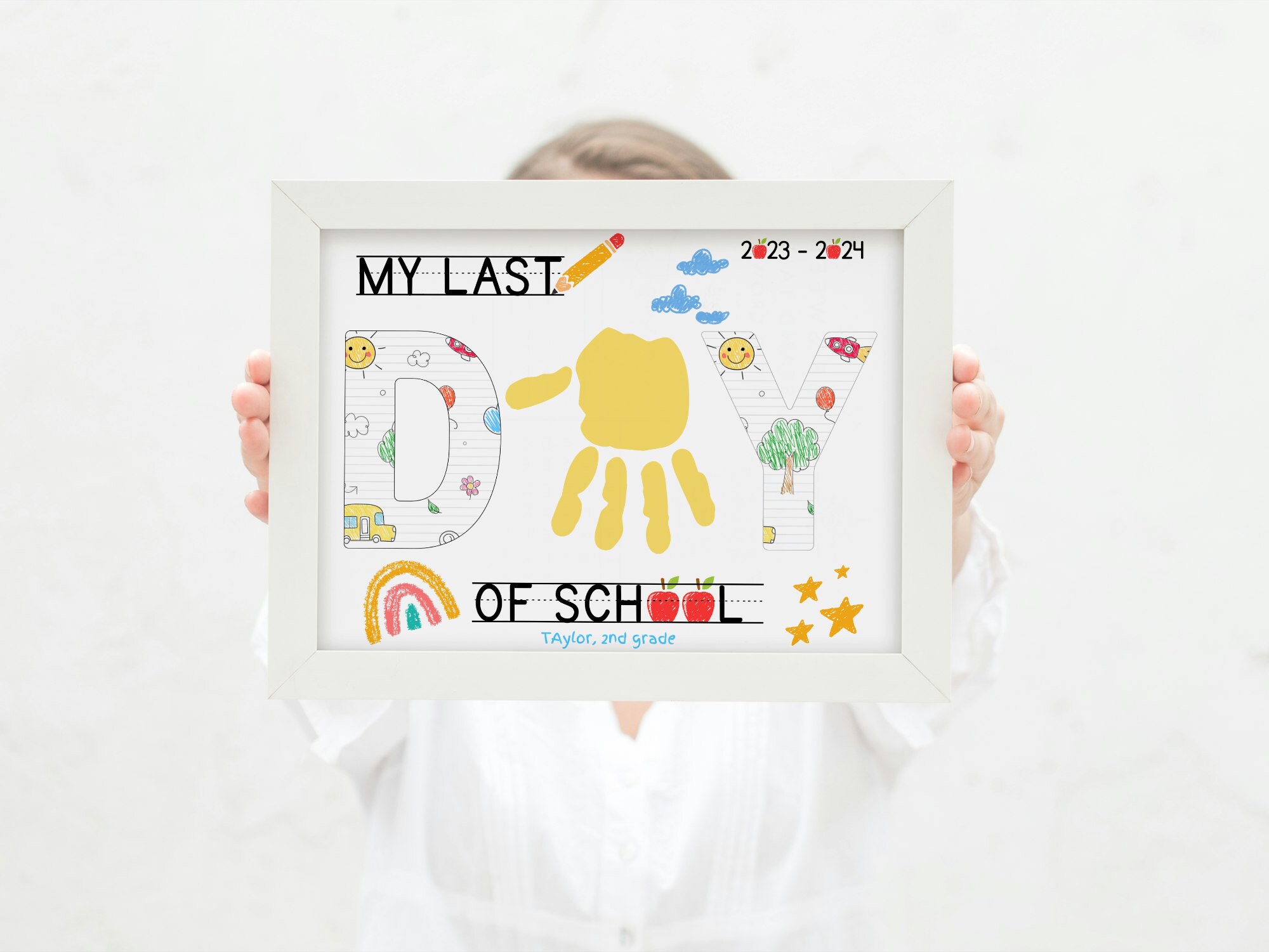 Last Day of School Handprint Craft Preschool Graduation Memory Keepsake ...