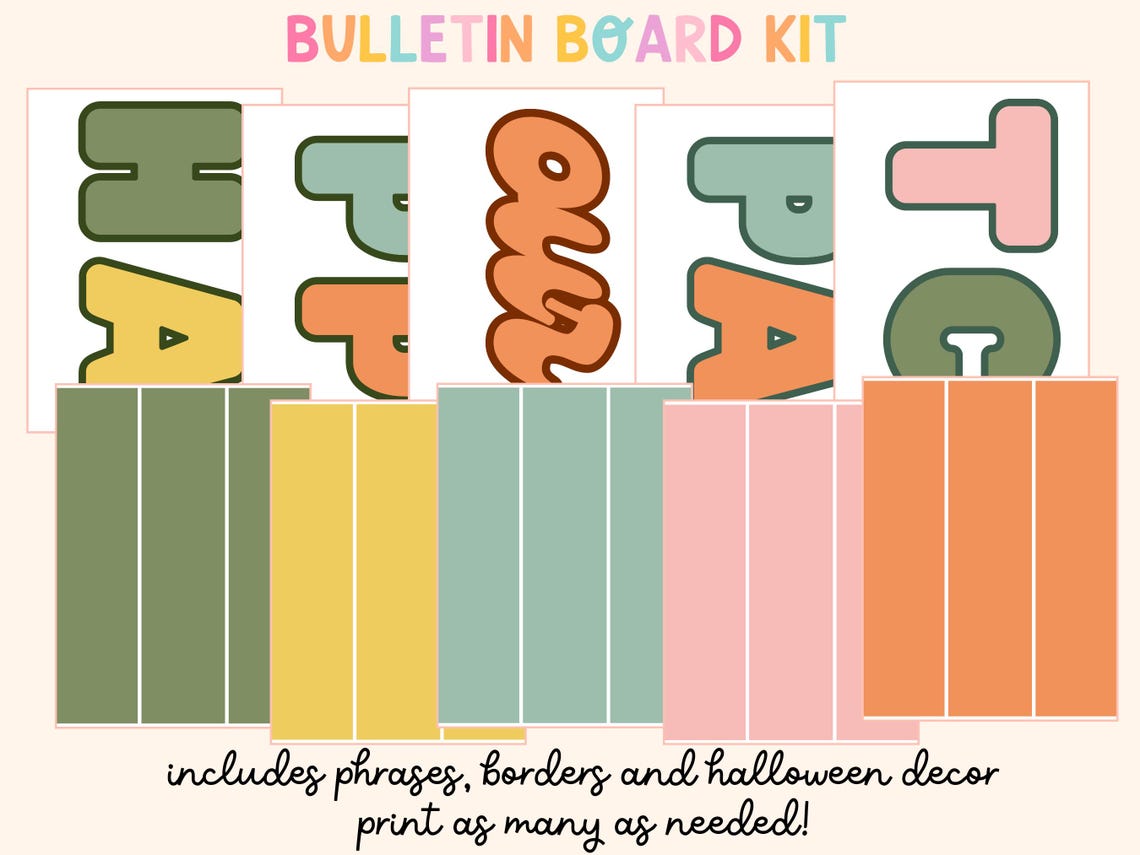 Happy Fall Y'all Bulletin Board Kit: Classroom Decor (digital Download ...