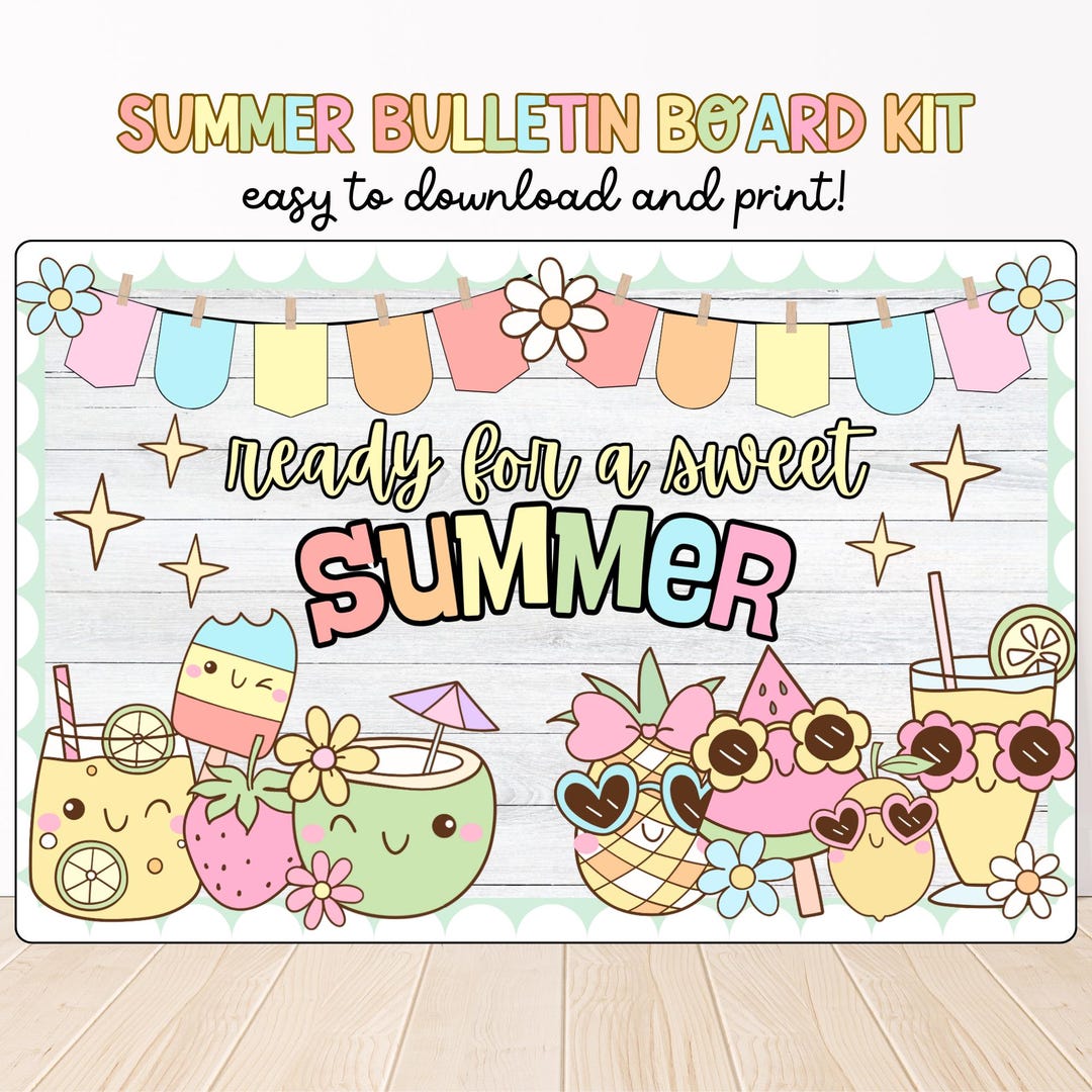 End of Year Bulletin Board Kits, Fun Summer Class Decor, End of Year ...