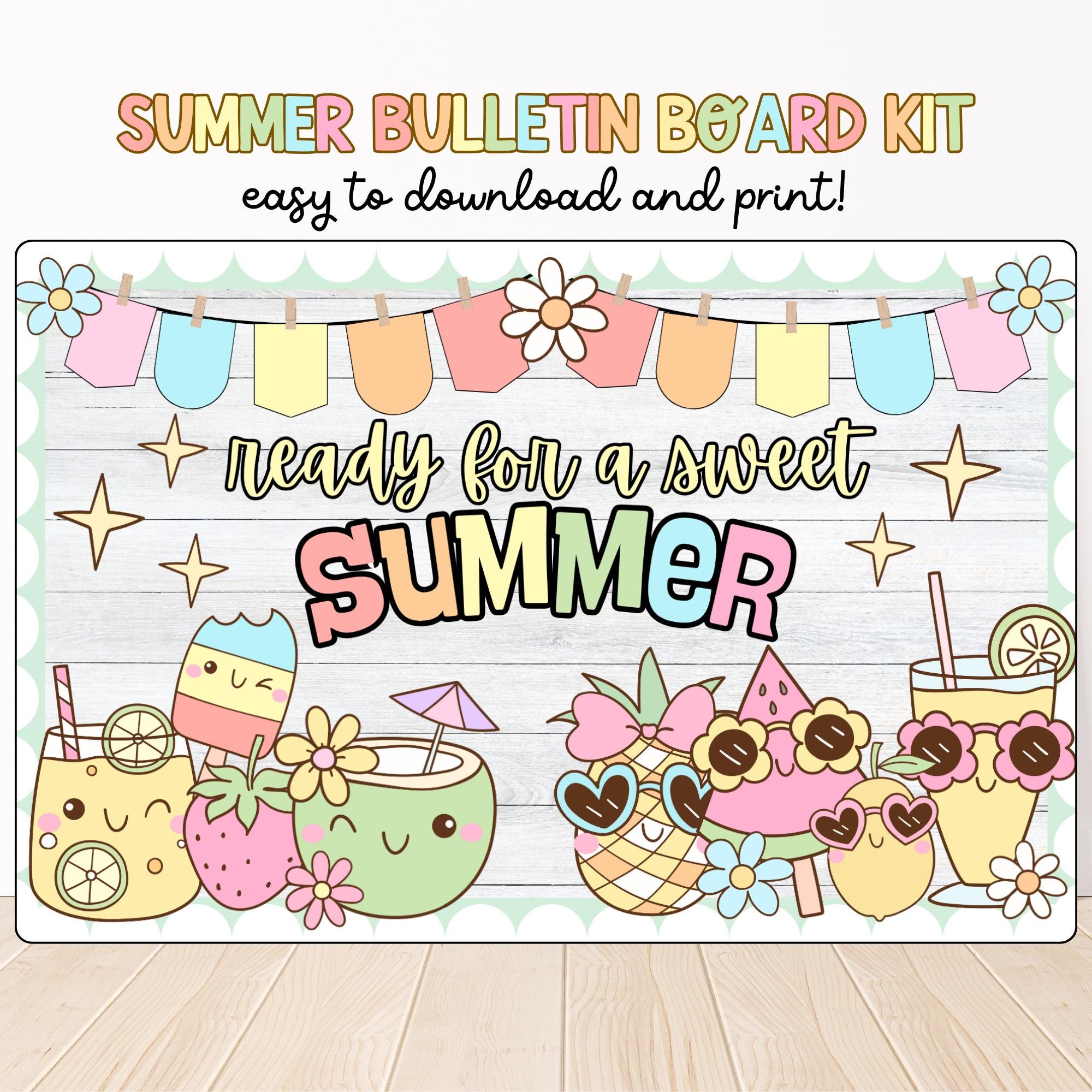 Summer Bulletin Board Kit: End of Year Classroom Decor (digital ...