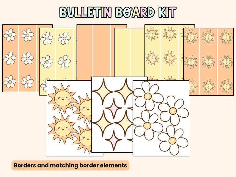 Here Comes the Sun Bulletin Board Kit: Summer Class Decor (digital ...