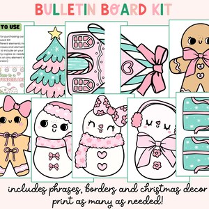 Gingerbread Christmas Bulletin Board Kit: Pastel Classroom Decor (PDF ...