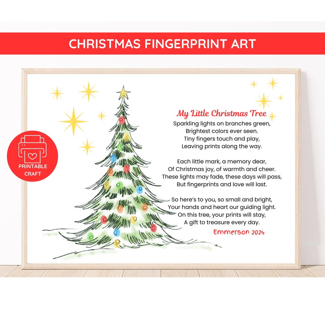 Christmas Handprint Poem, Christmas Handprint Art, Christmas Keepsake ...