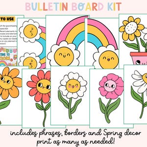 Spring Bulletin Board Kit | Printable Classroom Decor | March & April ...