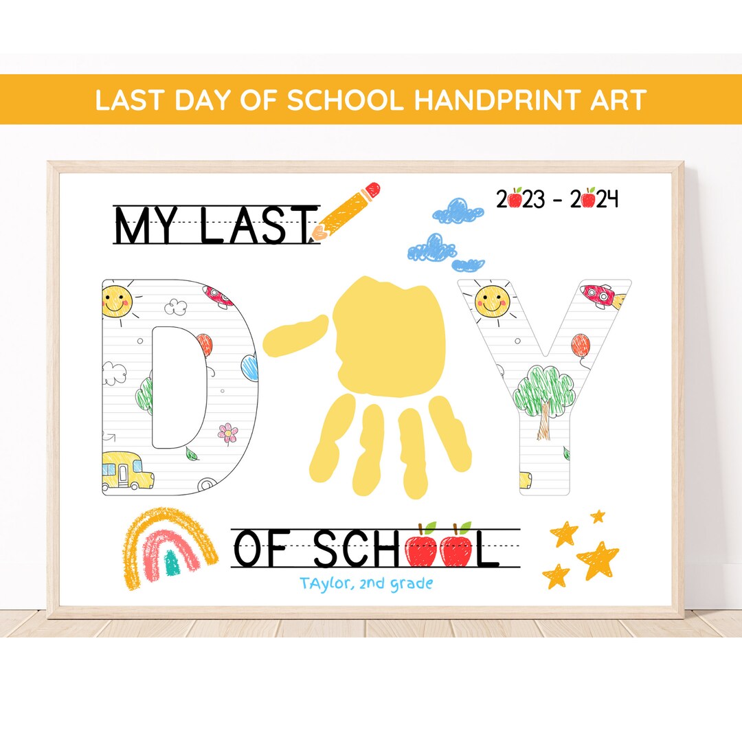 Last Day of School Handprint Craft | Preschool Graduation | Memory ...
