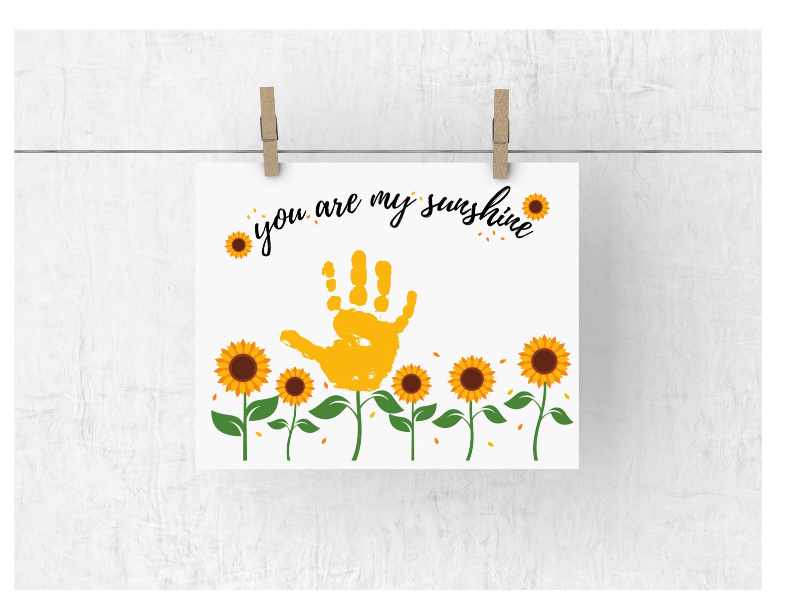 Sunflower Handprint Craft Fall Handprint Art Handprint Flower Art ...