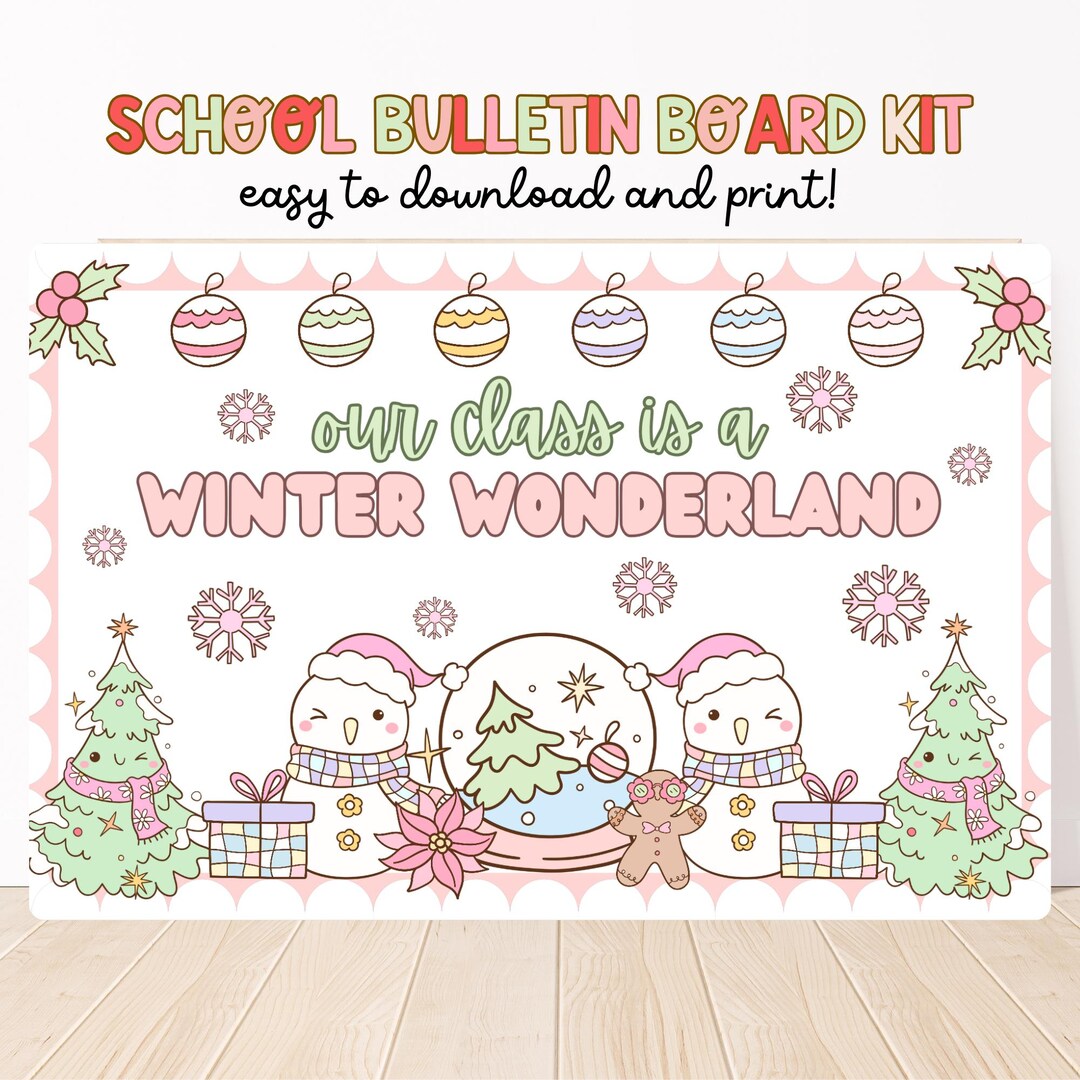 Christmas Classroom Decor | Christmas Bulletin Board Kit | Gingerbread ...
