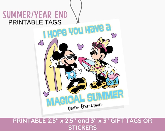 Editable End of Year Gift Tag , Kool/cool Summer Tag , End of Year Gift ...