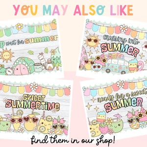 End of Year Bulletin Board Kits, Fun Summer Class Decor, End of Year ...