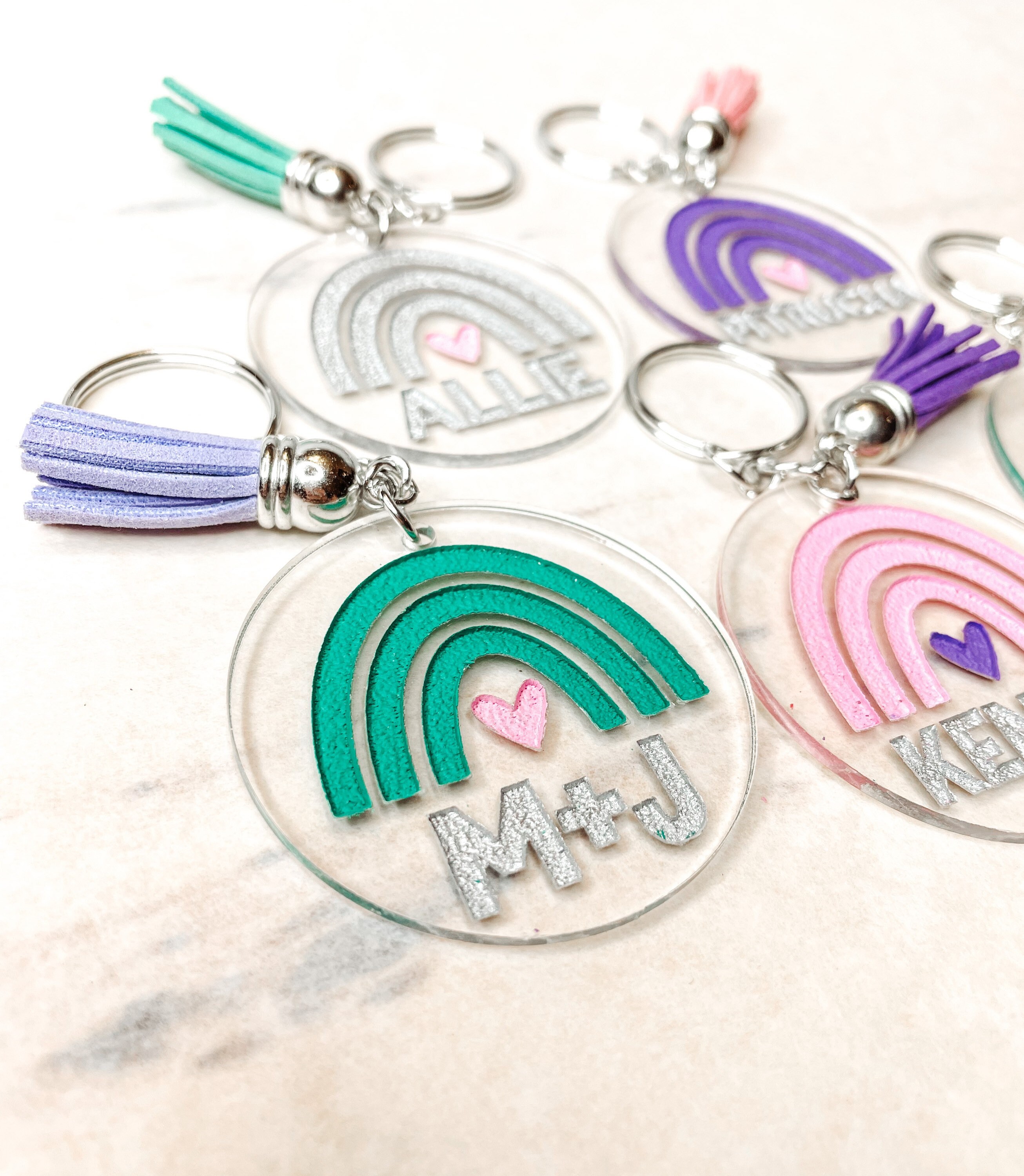 Personalized Name Keychain, Custom Name Tag, Backpack Keychain, Acrylic ...