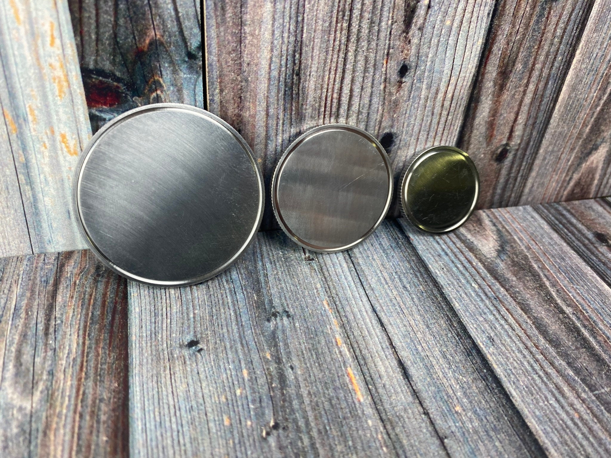 Titanium Coin Blanks Challenge Coin Reed Edge Grooved Mirror Finish 40 ...