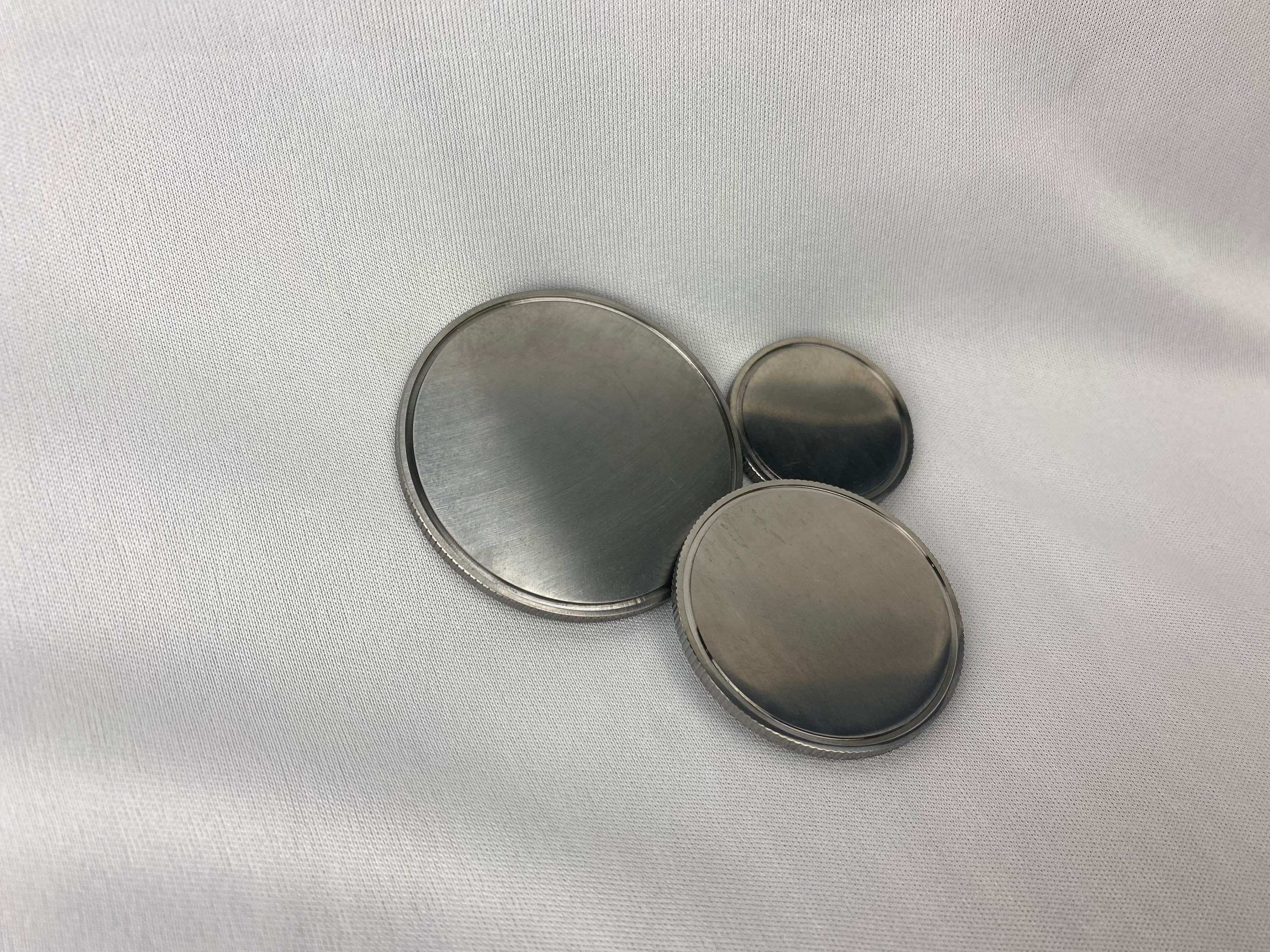 Titanium Coin Blanks Challenge Coin Reed Edge Grooved Mirror Finish 40 ...