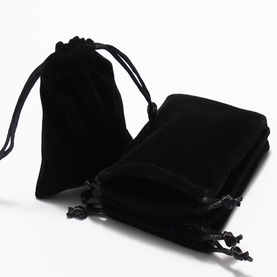 100pcs 2 X 2.8 Inch Black Velvet Cloth Jewelry Pouches Velvet ...