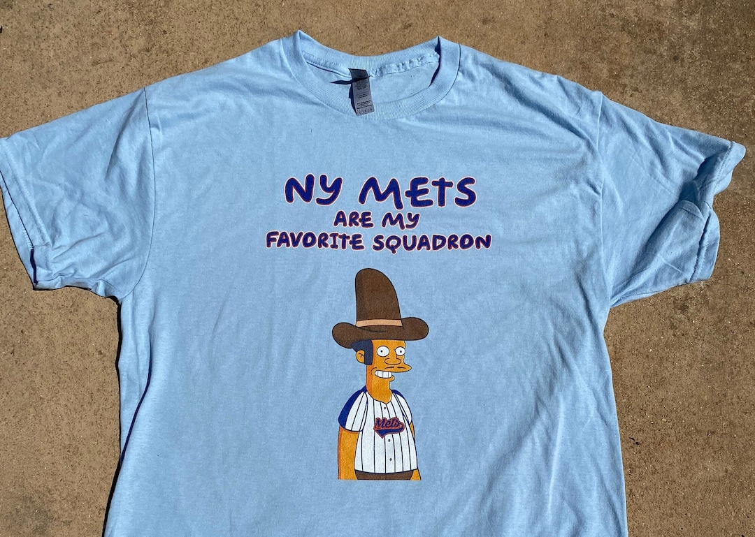 Apu "ny Mets Are My Favorite Squadron" Unisex Cotton Simpsons Tee - Etsy