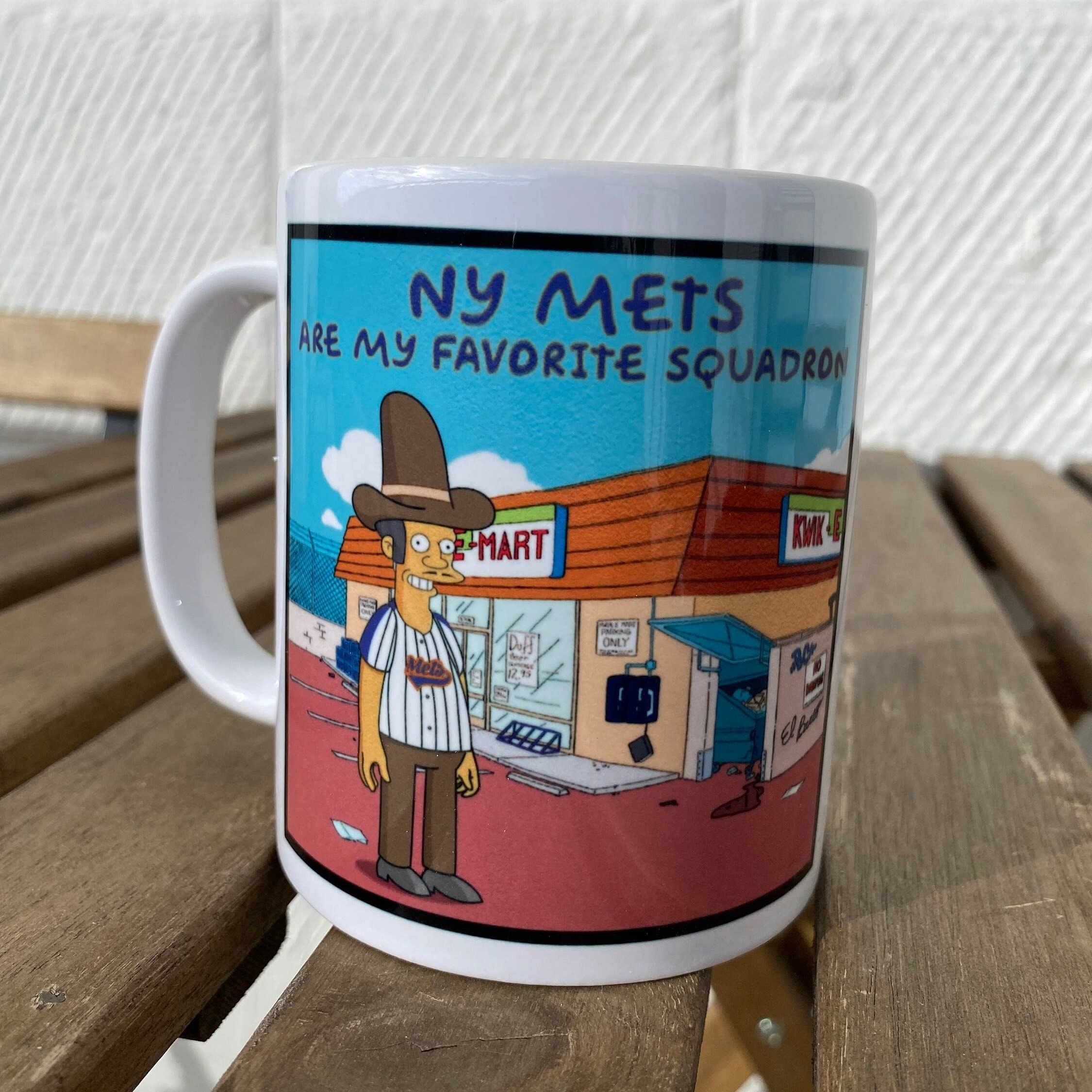 Apu "ny Mets Are My Favorite Squadron" Simpsons Coffee Mug - Original ...