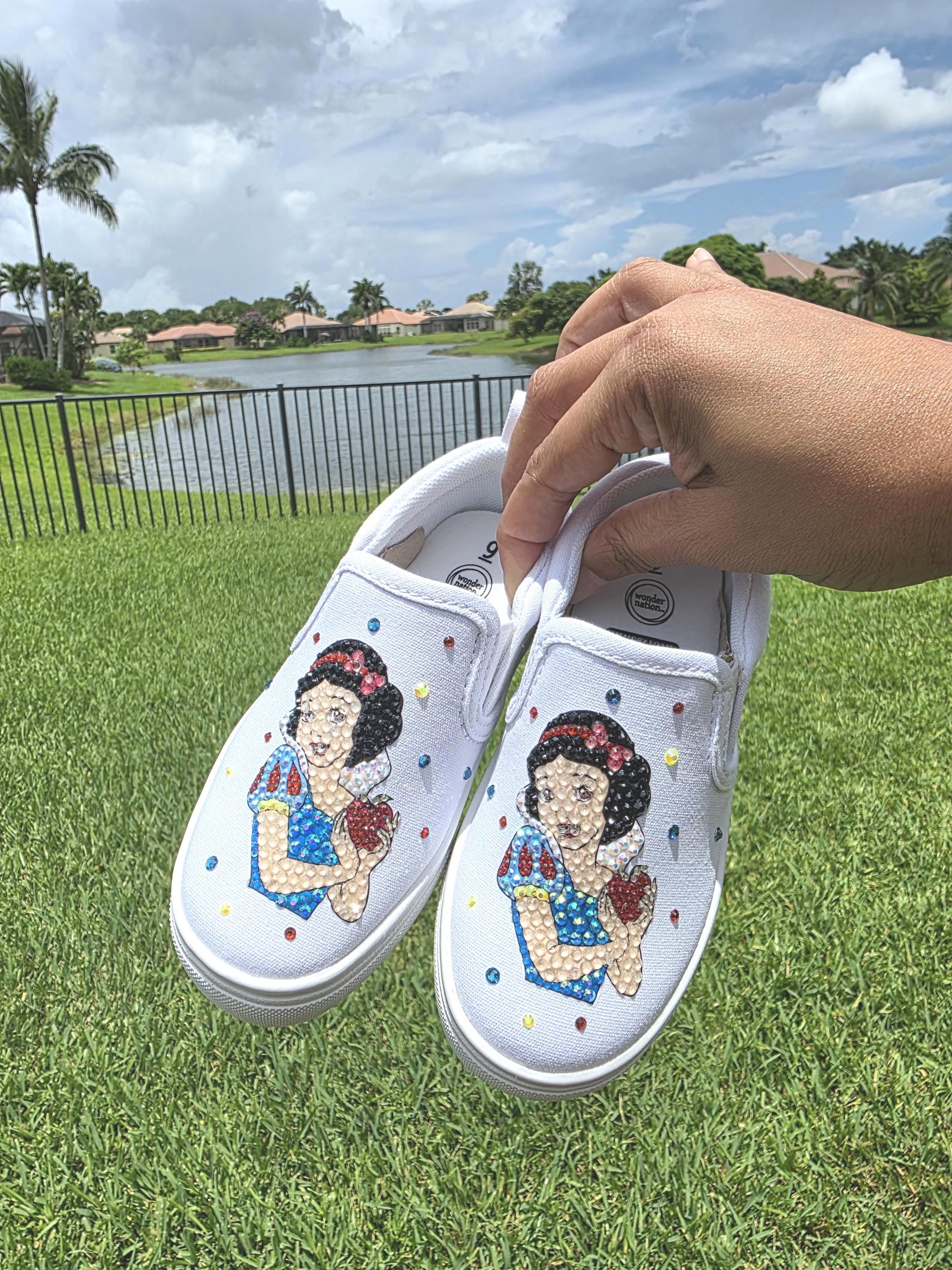 Personalized Princess Slip on Shoes || Custom Disney Princess Sneakers ...