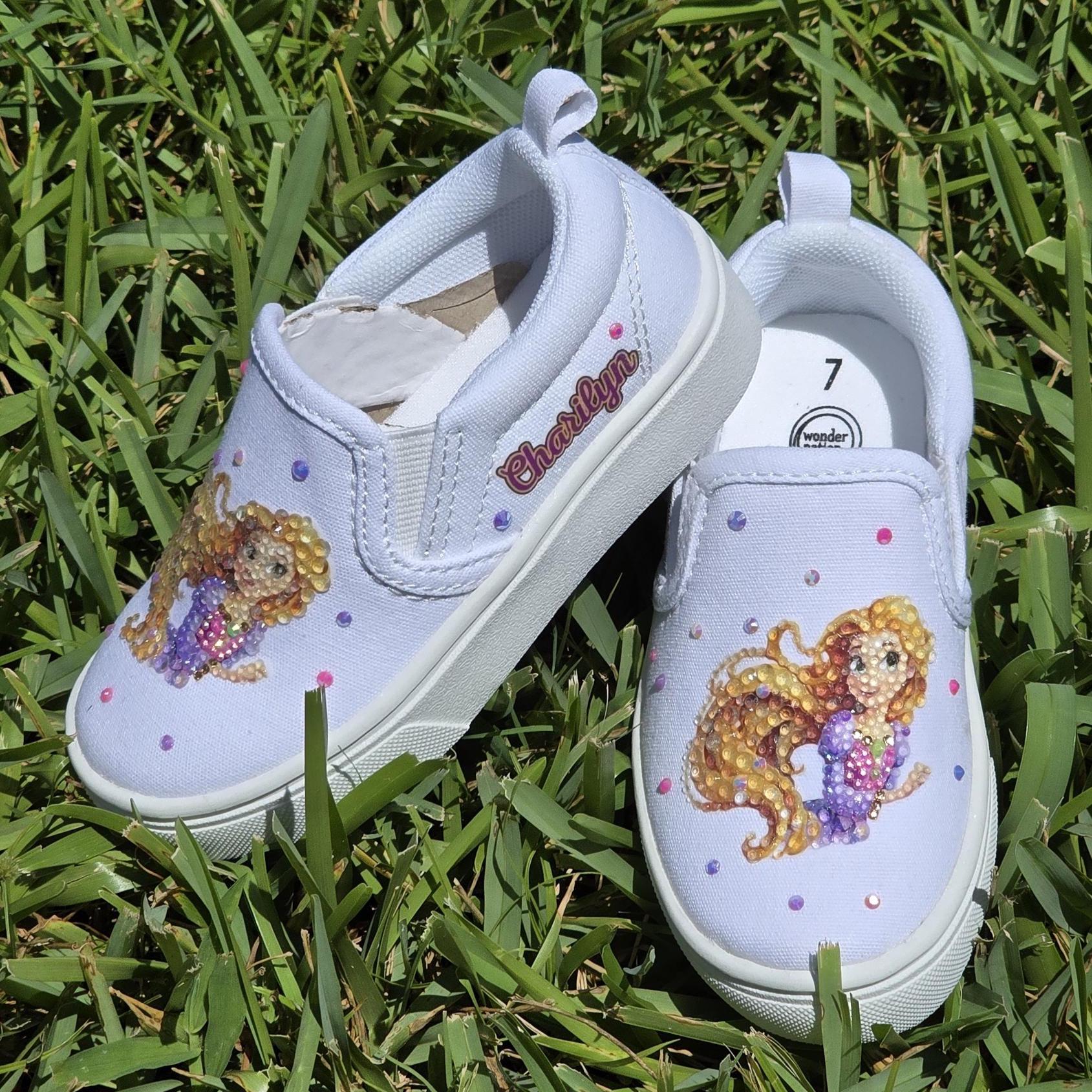 Personalized Princess Slip on Shoes || Custom Disney Princess Sneakers ...
